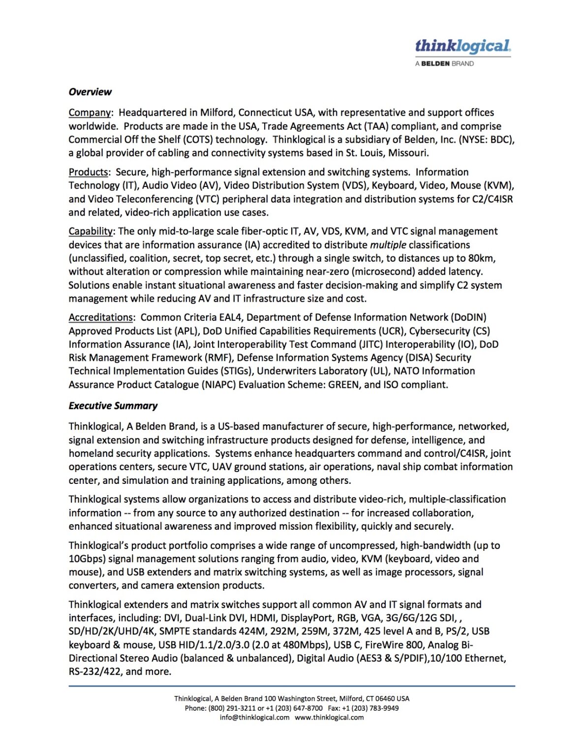 Thinklogical – Fort Carson - Military Expos